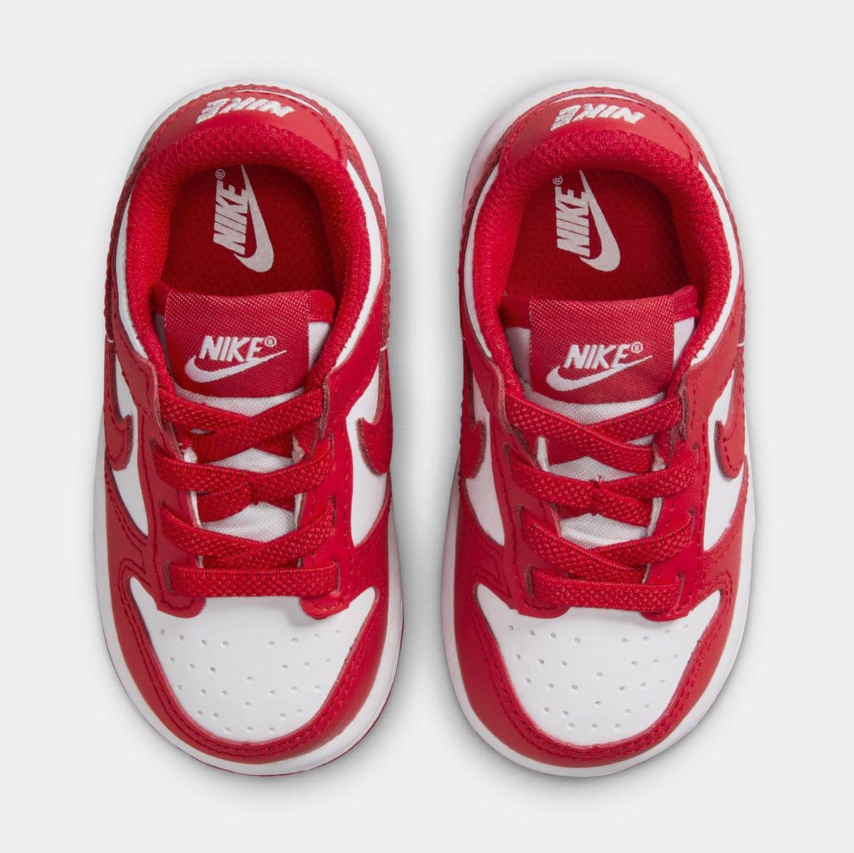 Nike Dunk Low Infant Toddler Lifestyle Shoes White University Red White ...