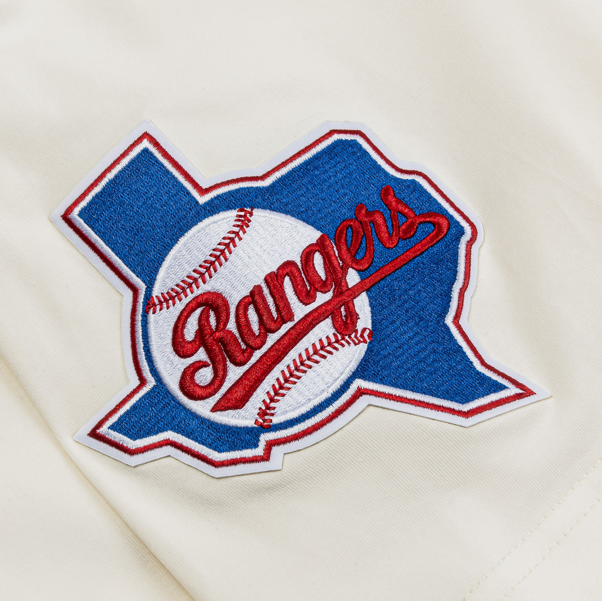 Pro Standard Texas Rangers Retro Ringer Mens Short Sleeve Shirt Beige ...