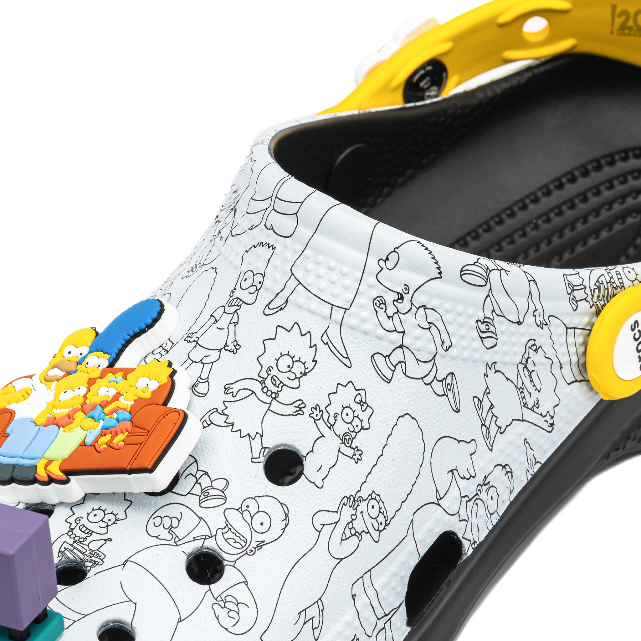 Crocs The Simpsons Classic Clog Mens Sandals Grey Yellow 211106-90H ...