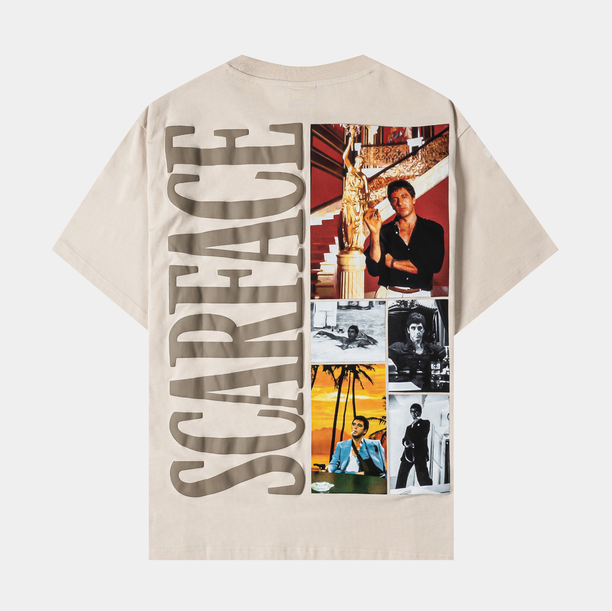 Shoe Palace SP x Scarface Collage Mens Short Sleeve Shirt Beige Blue ...