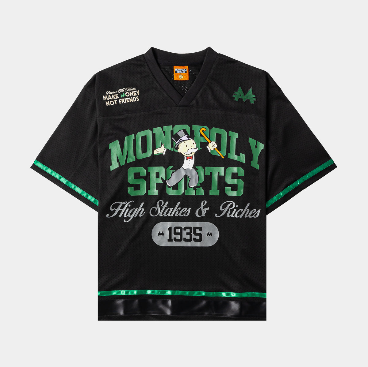 Shoe Palace SP x Monopoly Sports Mesh Mens Jersey Black Green MNPMJ402 ...