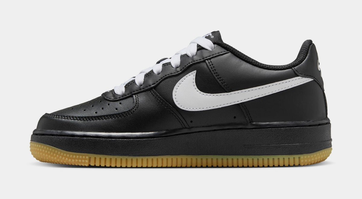 Nike Air Force 1 '07 LV8 Grade School Lifestyle Shoes Black Gum Light ...