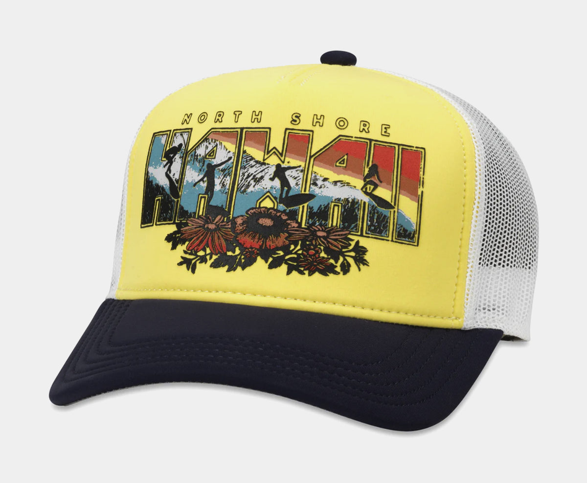 American Needle Hawaii Riptide Valin Snapback Mens Hat Yellow Multi ...
