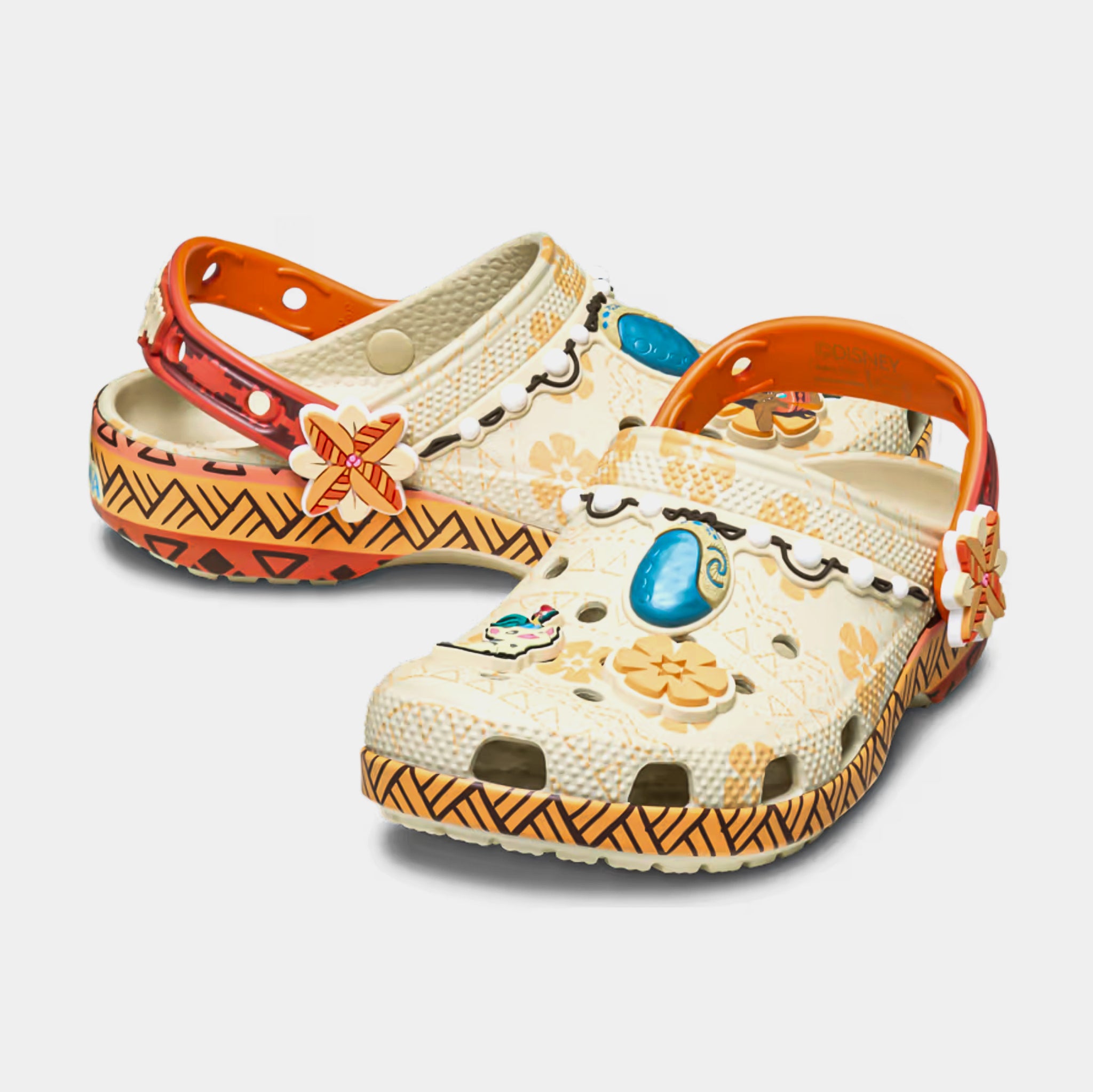 Crocs Disney Moana Classic Clog Preschool Grade School Sandals Beige ...