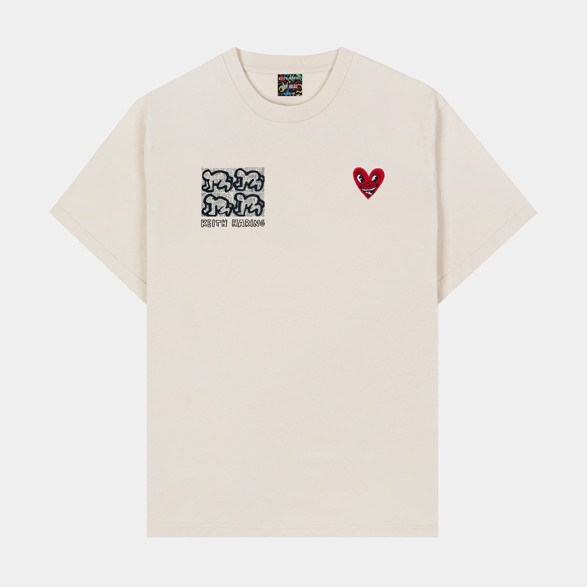 Shoe Palace SP x Keith Haring Show Mens Short Sleeve Shirt Beige Red ...
