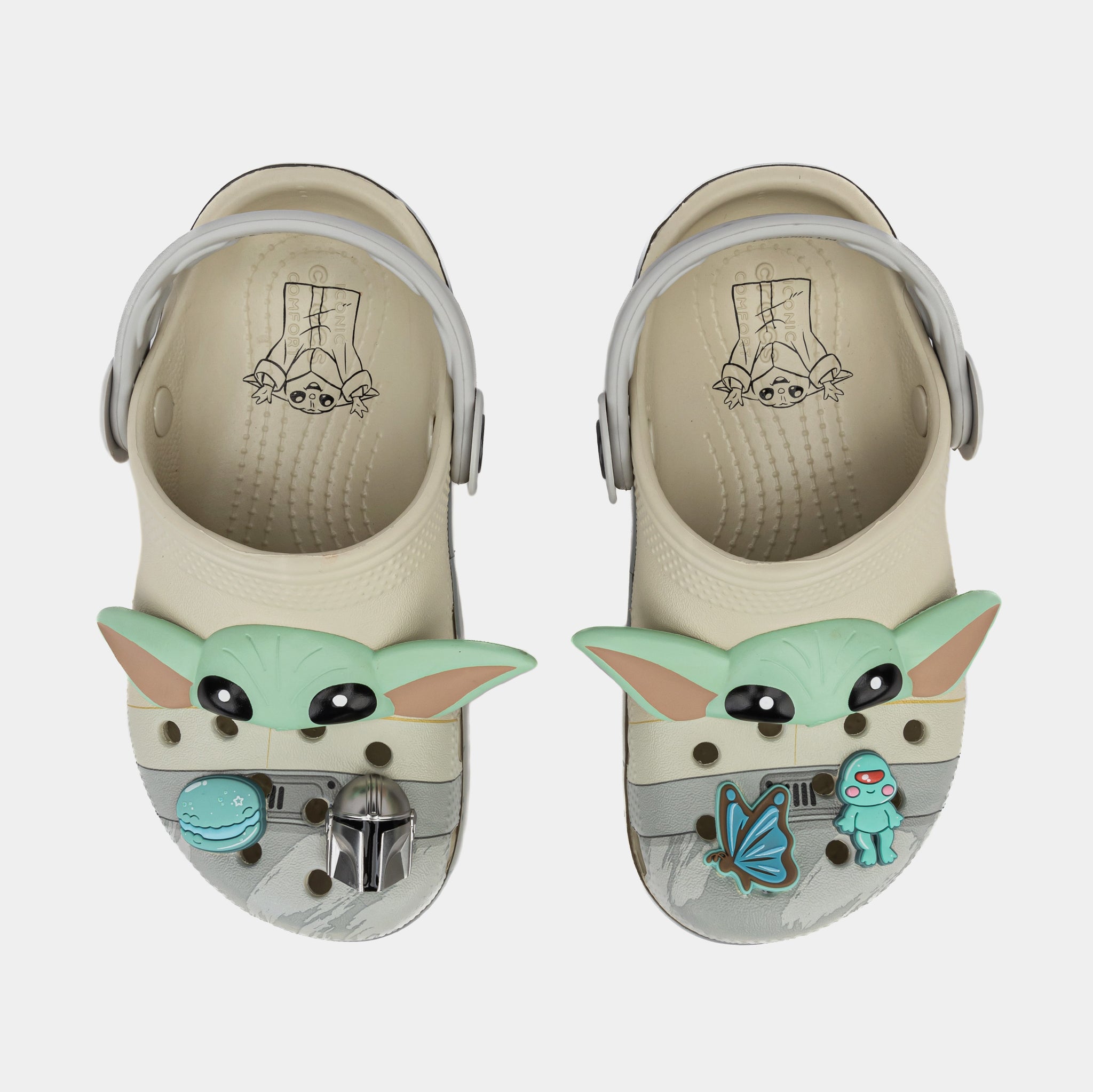Crocs Star Wars Grogu Classic Clog Grade School Sandals Beige Green ...