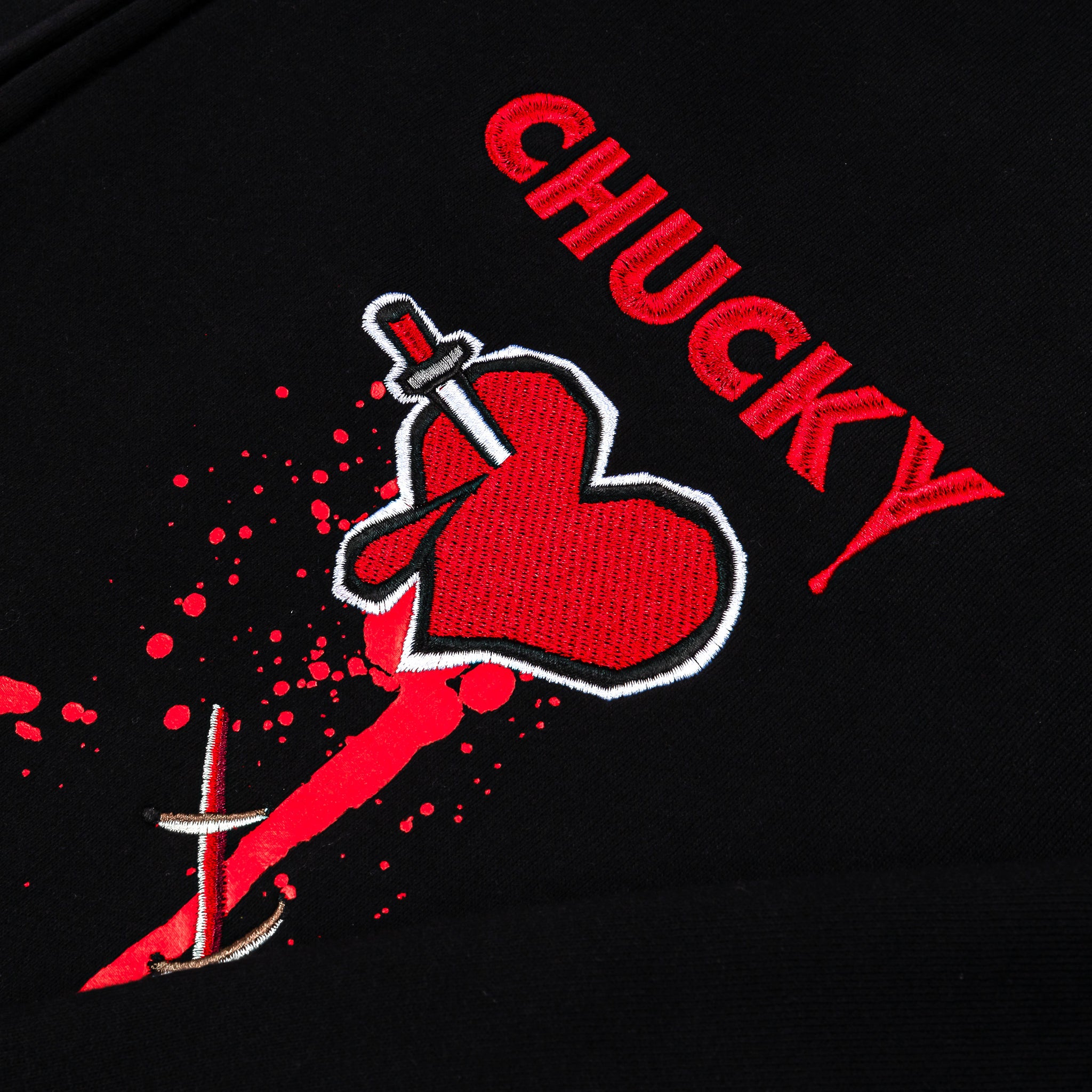 Shoe Palace SP x Chucky Playtime Mask Full Zip Up Mens Hoodie Black Red ...
