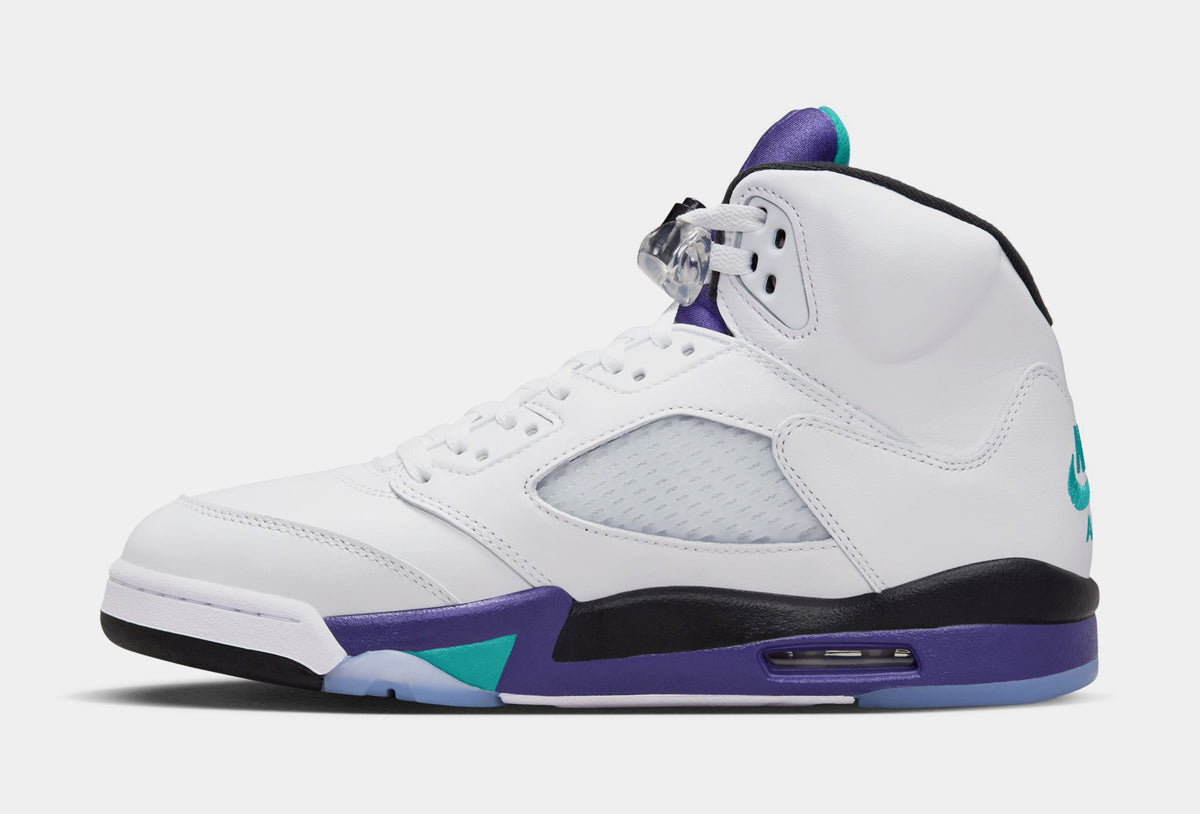 Jordan Air Jordan 5 Retro Grape Mens Lifestyle Shoes White New Emerald ...
