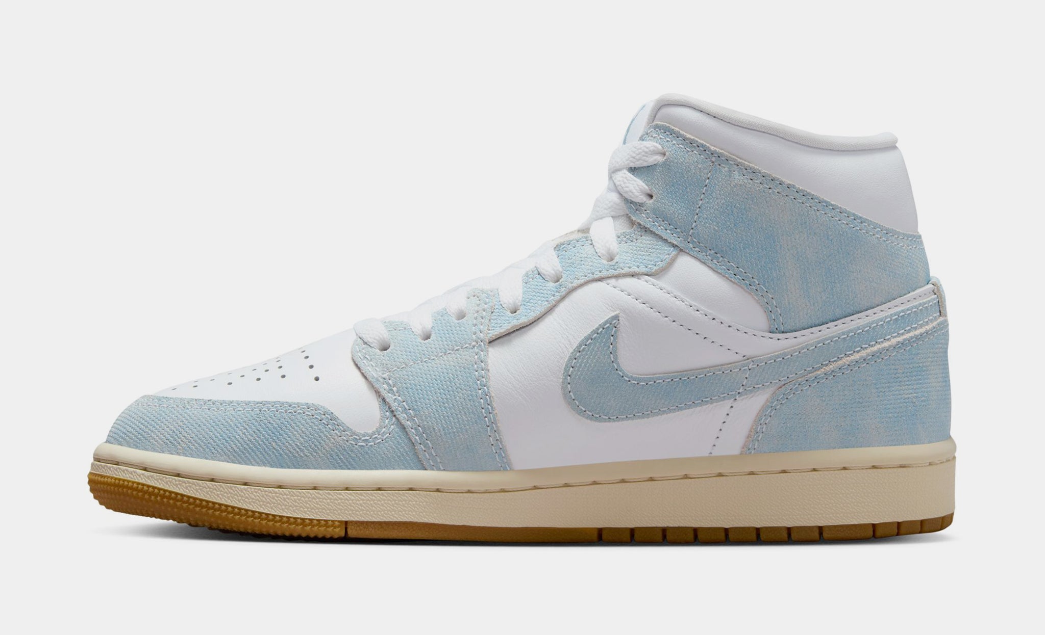 Jordan Air Jordan 1 Mid SE Womens Lifestyle Shoes White Sail Gum Light ...