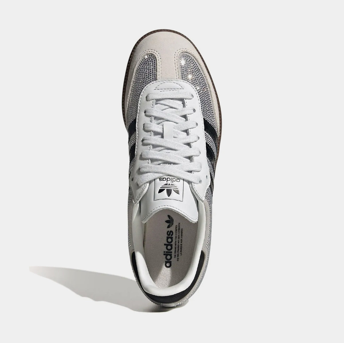 adidas Samba OG Rhinestone Womens Lifestyle Shoes Crystal White Crystal ...