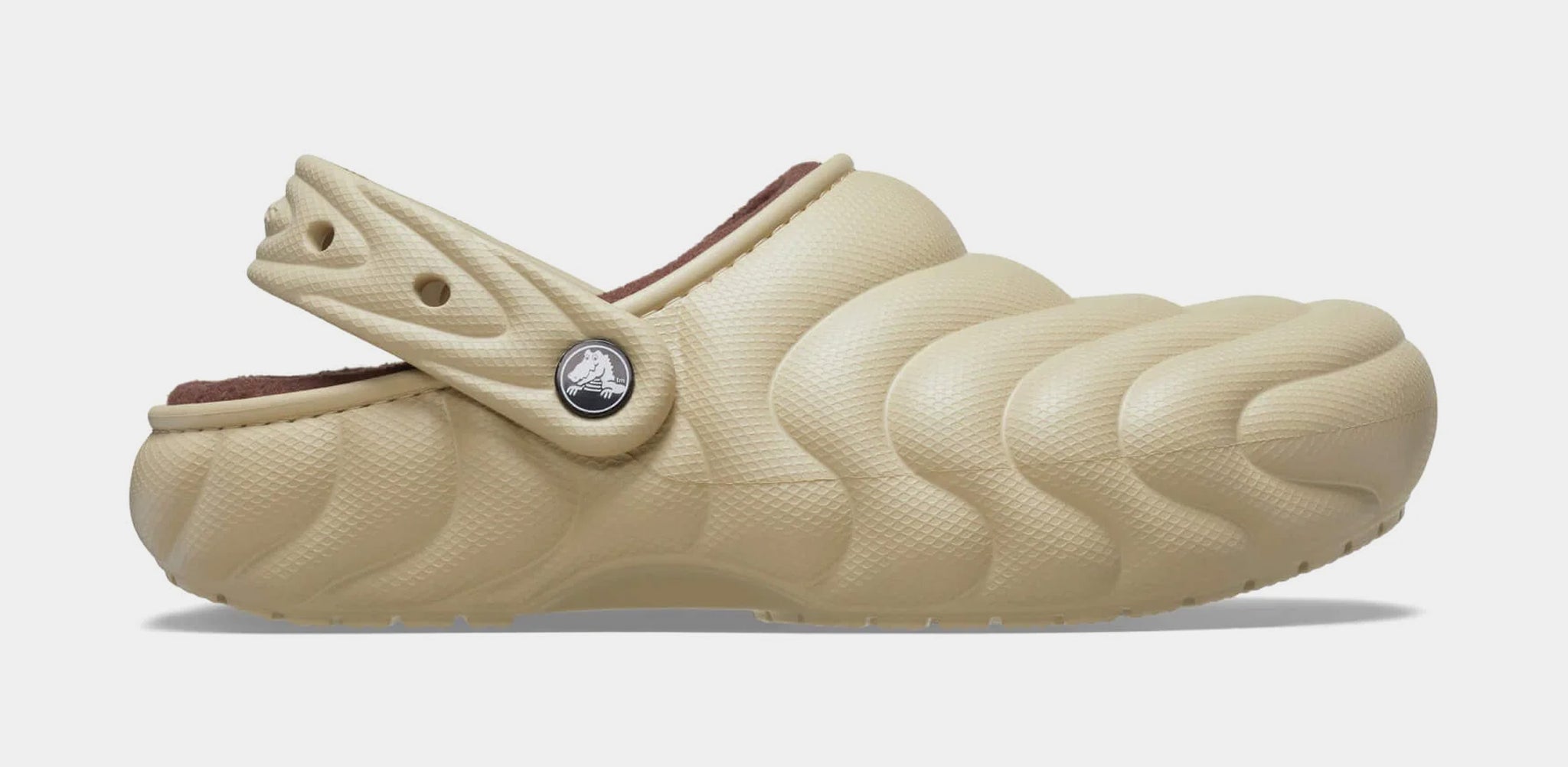 Crocs Classic Lined Overpuffed Clog Mens Sandals Beige Final Sale ...