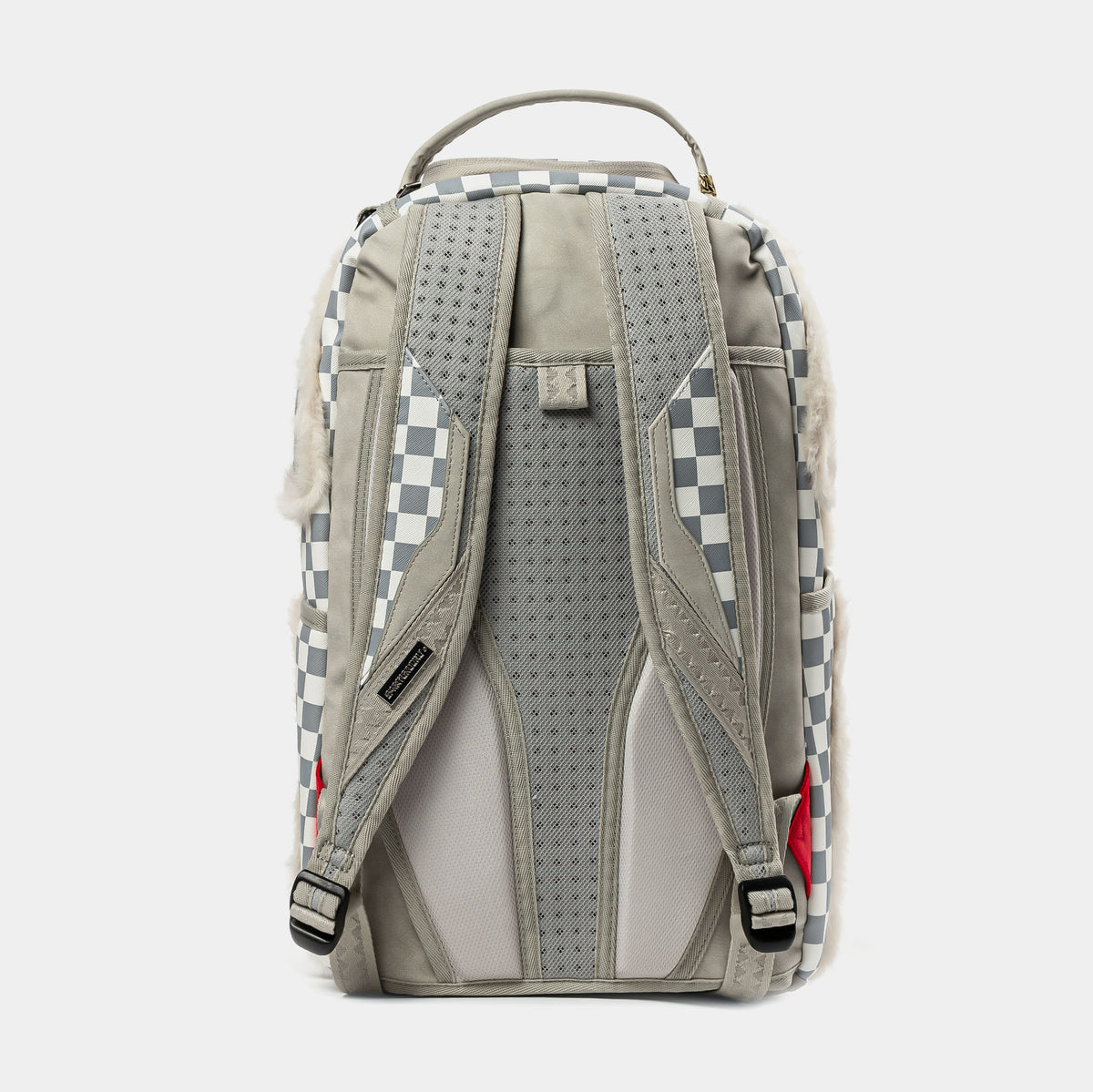 Sprayground Gray Fur Baby Checker Mens Backpack White Grey 910B8091NSZ ...
