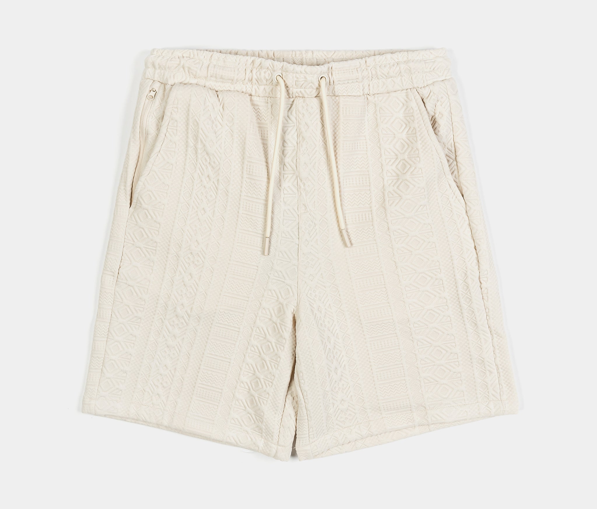 Maison Article Ornate Jacquard Knit Mens Shorts Beige MAKS08 – Shoe Palace