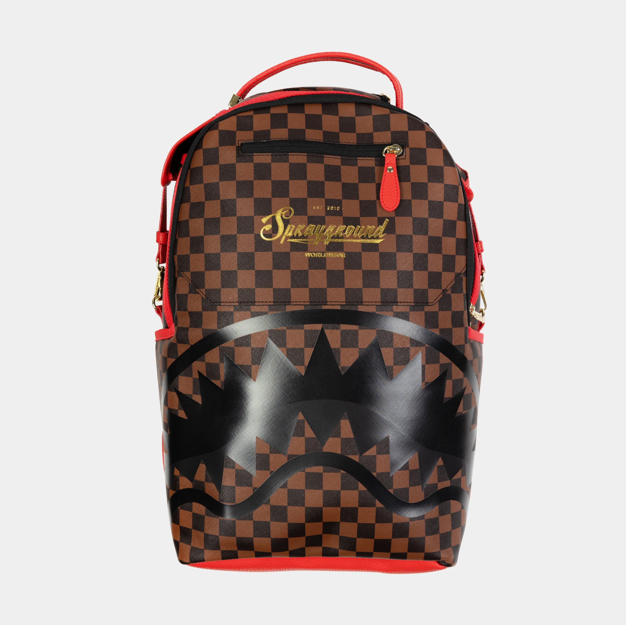 Sprayground Takeover The Throne Mens Backpack Brown Red 910B6169NSZ ...