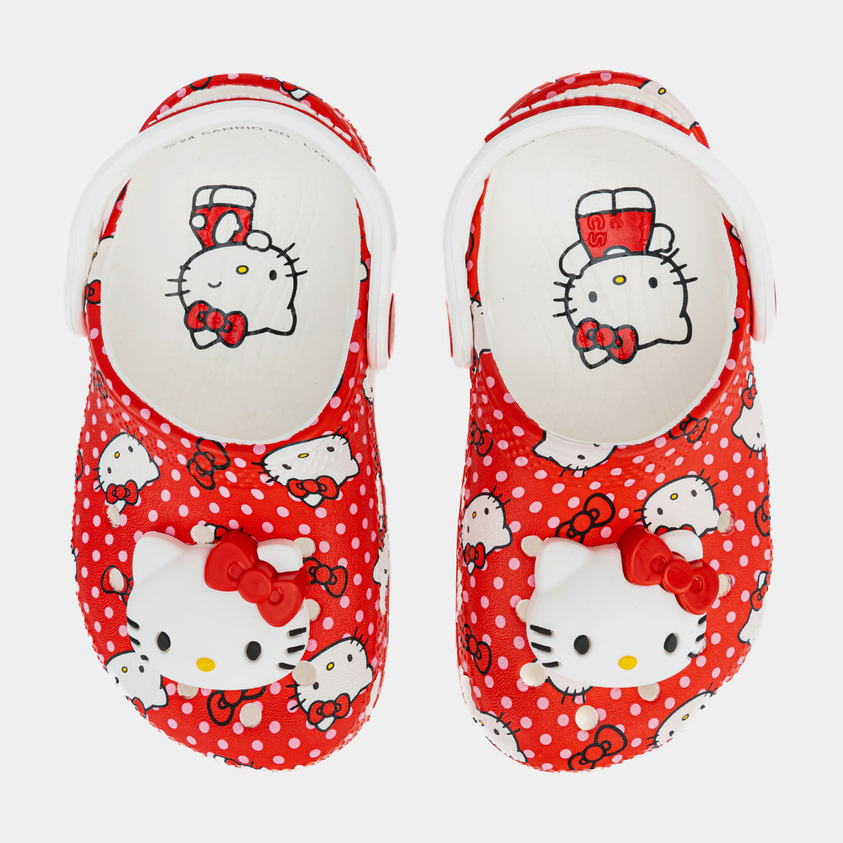 Crocs Hello Kitty Classic Clog Infant Toddler Sandals Red Free Shipping ...