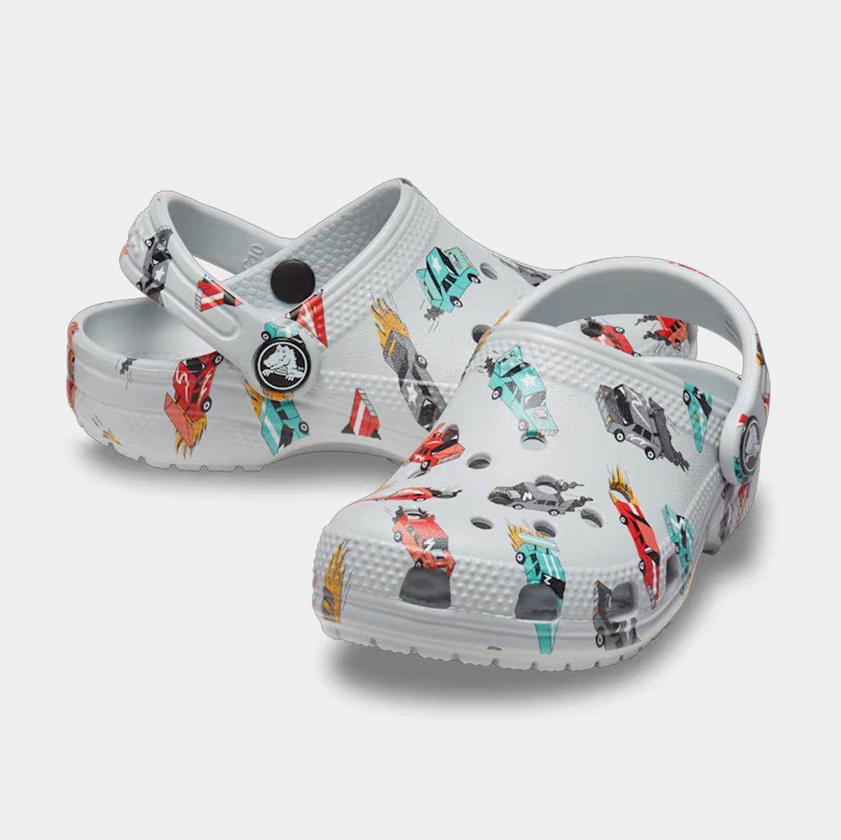 Crocs Classic Clog Race Cars Infant Toddler Sandals Grey Red 210992-1NN ...