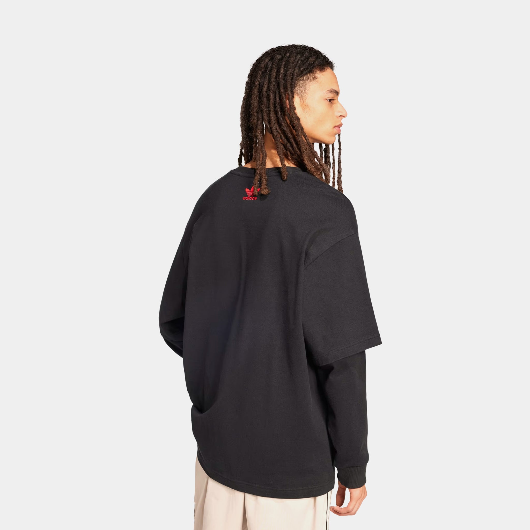 adidas Korn 90's Mens Long Sleeve Shirt Black White JG1338 – Shoe Palace