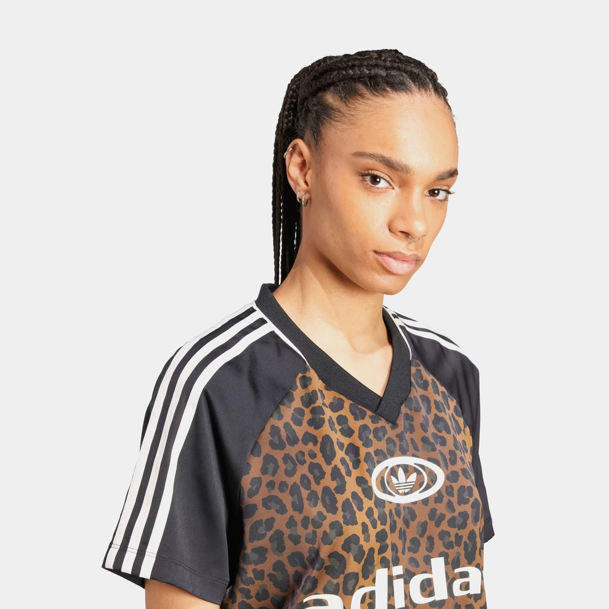 adidas Originals Leopard Football Womens Jersey Multi Color Bronze ...