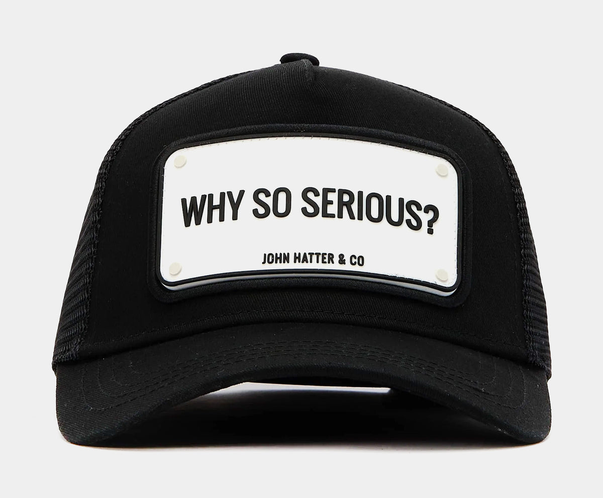 John Hatter & Co Why So Serious Trucker Mens Hat Black White R-1009-U00 ...