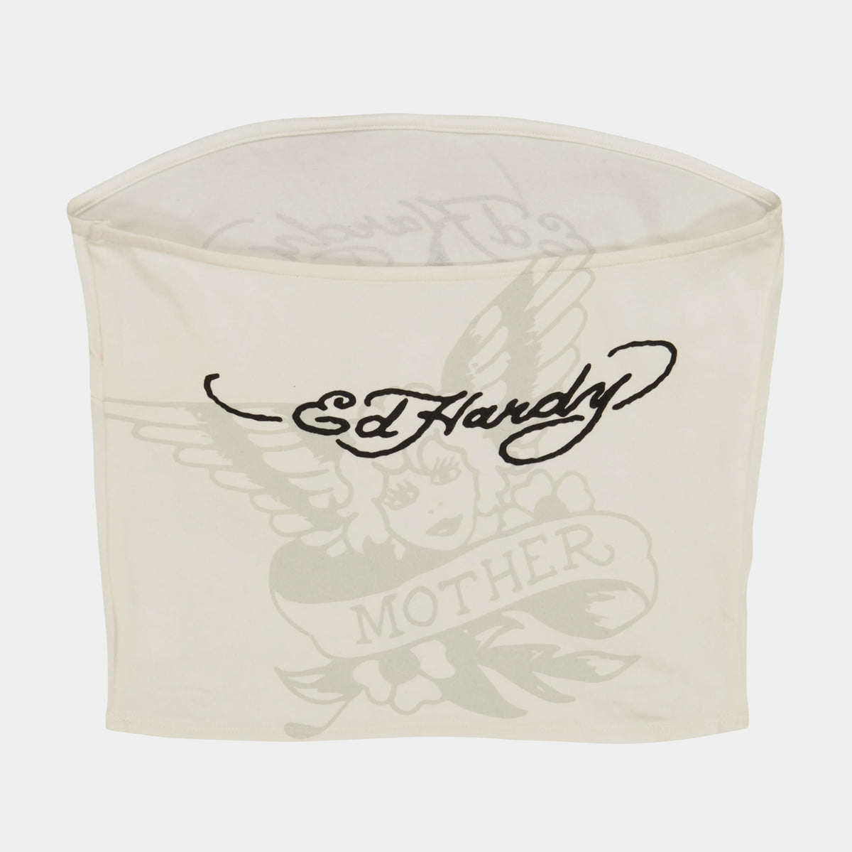 Ed Hardy Cross Heart Tube Womens Top White Black EHW0005-2 – Shoe Palace