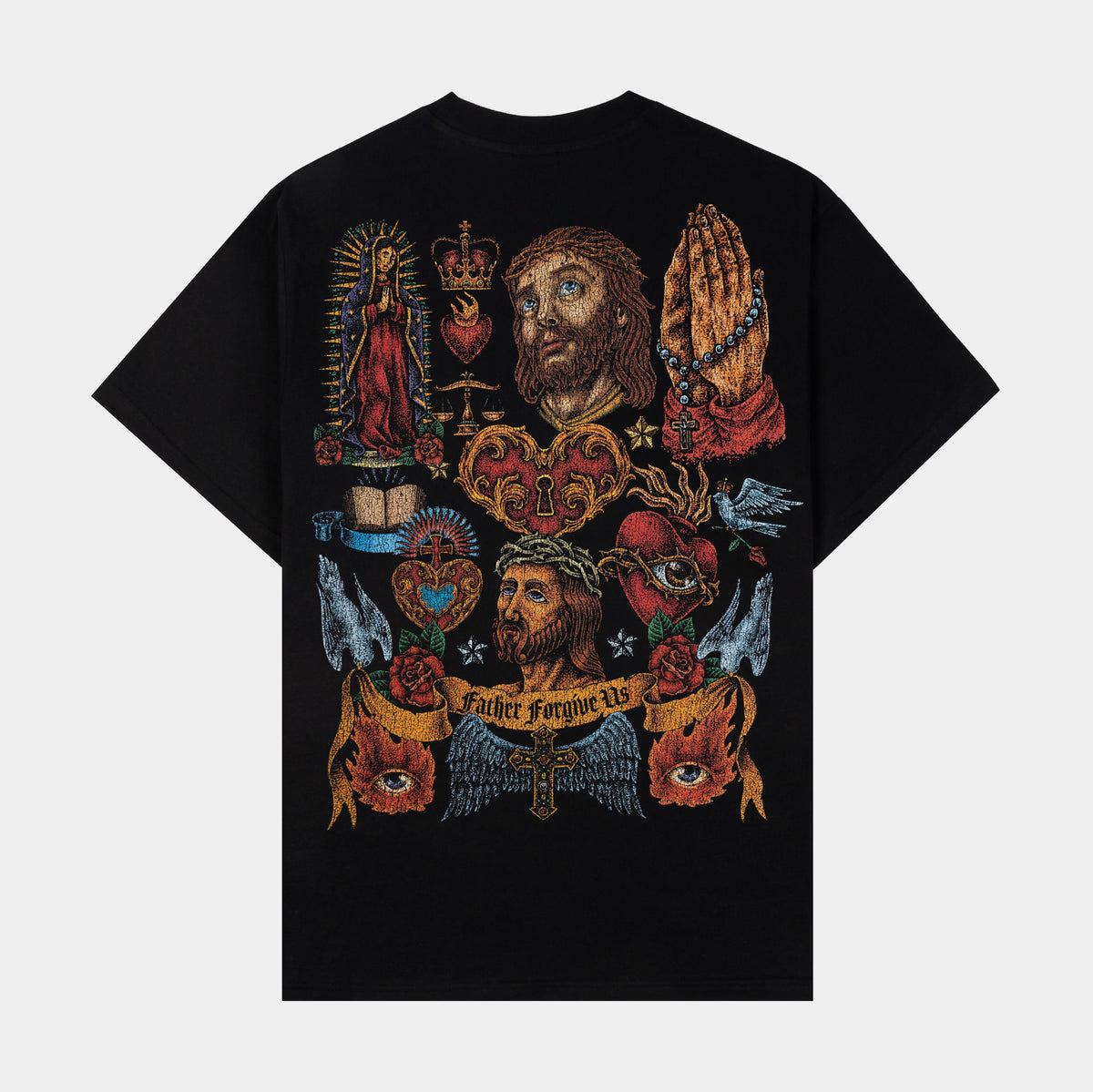 CTHDRL Forgive Me Mens Short Sleeve Shirt Black Red MRSS03 – Shoe Palace