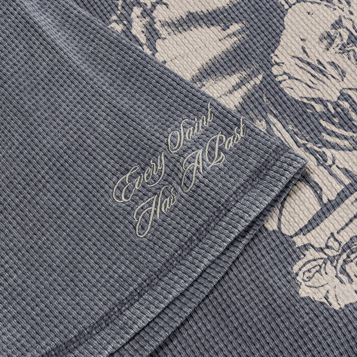 CTHDRL Keep The Faith Thermal Mens Short Sleeve Shirt Grey Beige MRTM02 ...