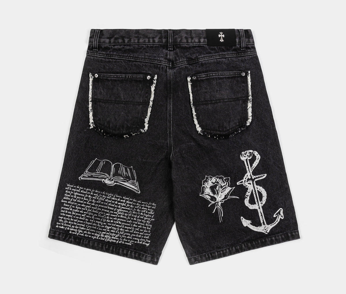 CTHDRL Prayers Denim Mens Short Grey Black MRDS01 – Shoe Palace