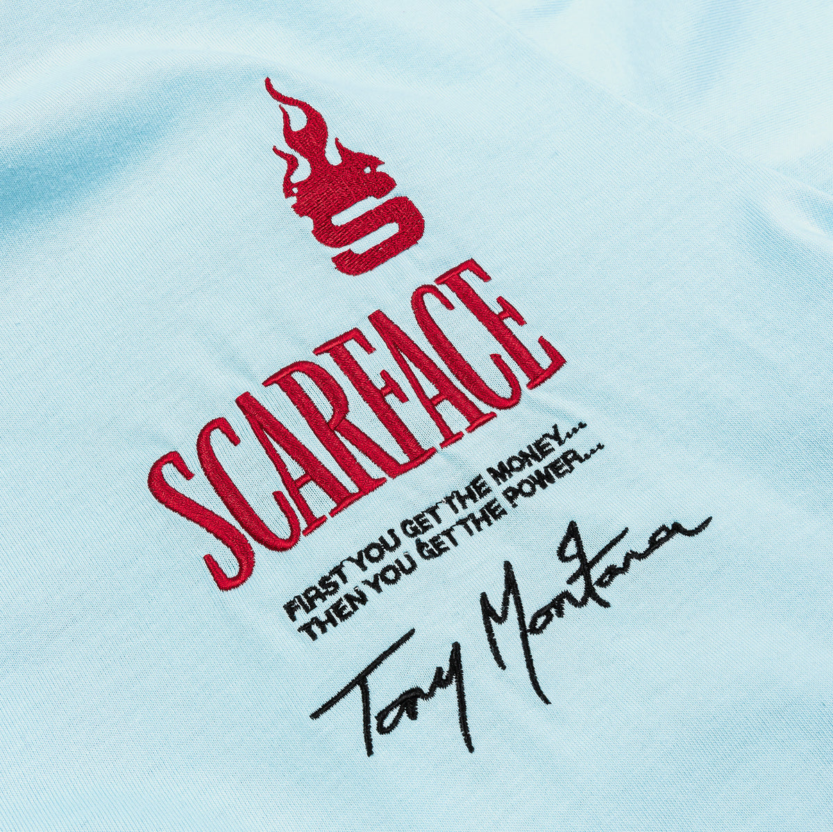 Shoe Palace SP x Scarface MGMT CO Mens Short Sleeve Shirt Blue Red ...