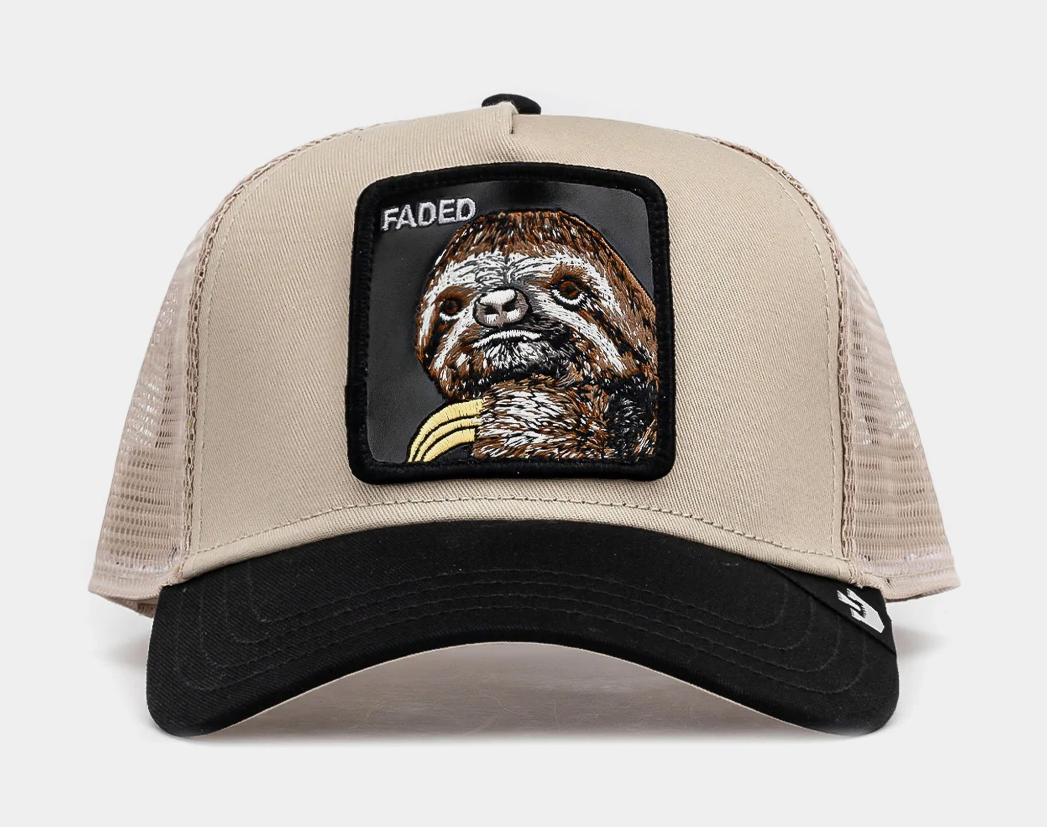 Goorin Bros The Faded Sloth Trucker Mens Hat Black Beige 101-1673-EBO ...