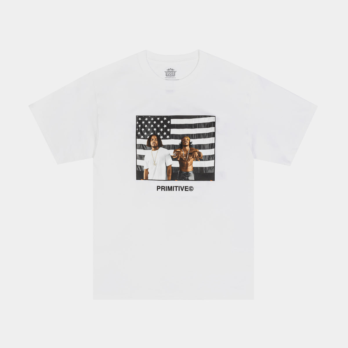 Primitive Outkast Graphic Mens Short Sleeve Shirt White Black White ...