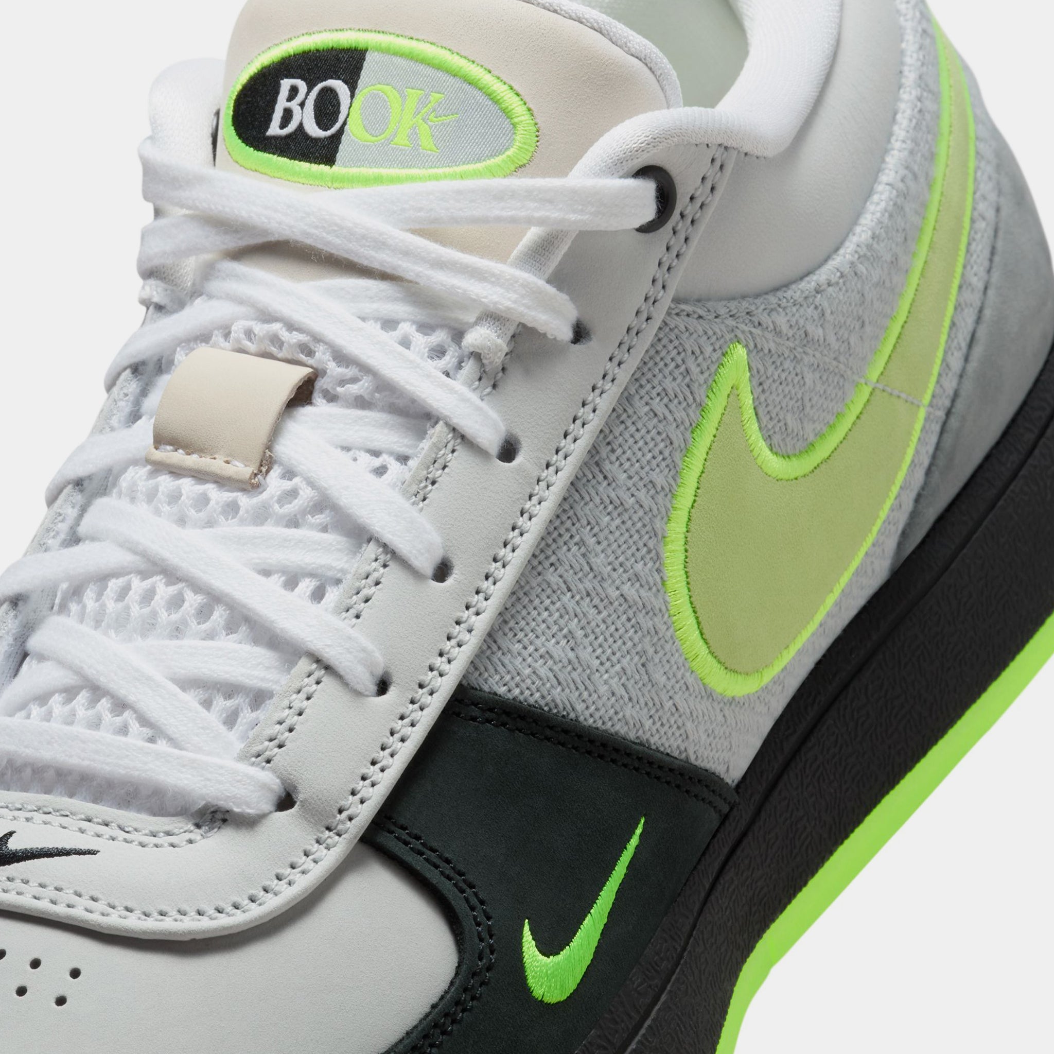 Nike Book 1 AM Neon Mens Lifestyle Shoes Light Smoke Grey Volt Black ...