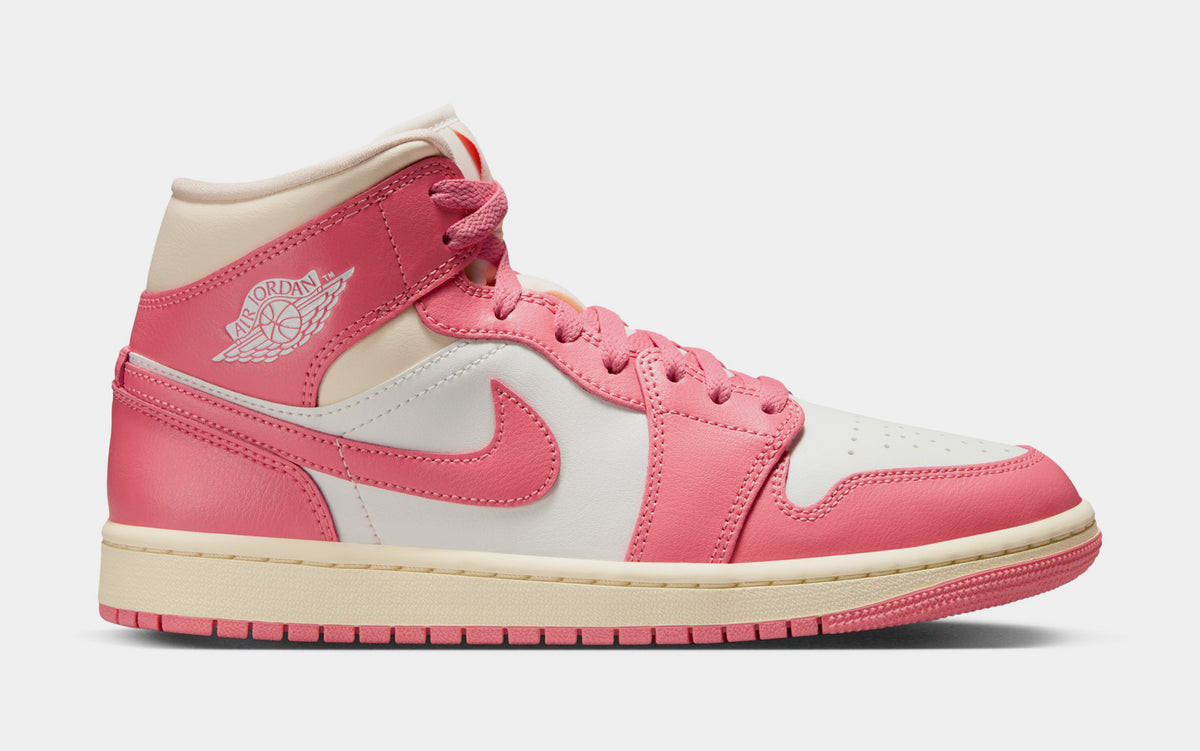 Jordan Air Jordan 1 Mid Womens Lifestyle Shoes Sail Guava Ice Muslin ...