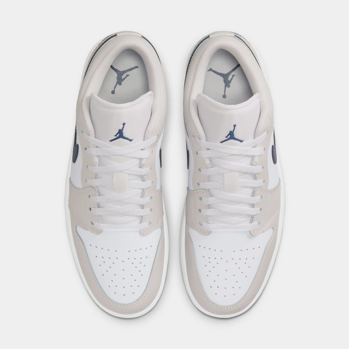 Jordan Air Jordan 1 Low Mens Lifestyle Shoes White Neutral Grey Gum ...