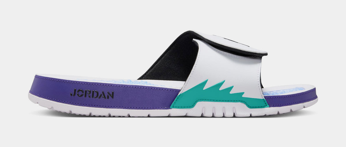 Jordan Hydro 5 Retro Slides Mens Sandals White New Emerald Grape Ice ...
