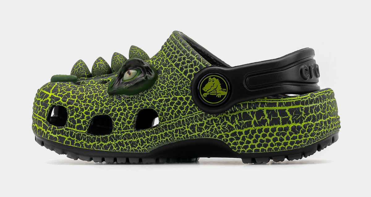 Crocs I Am Scary Dino Classic Clog Infant Toddler Sandals Green Black ...