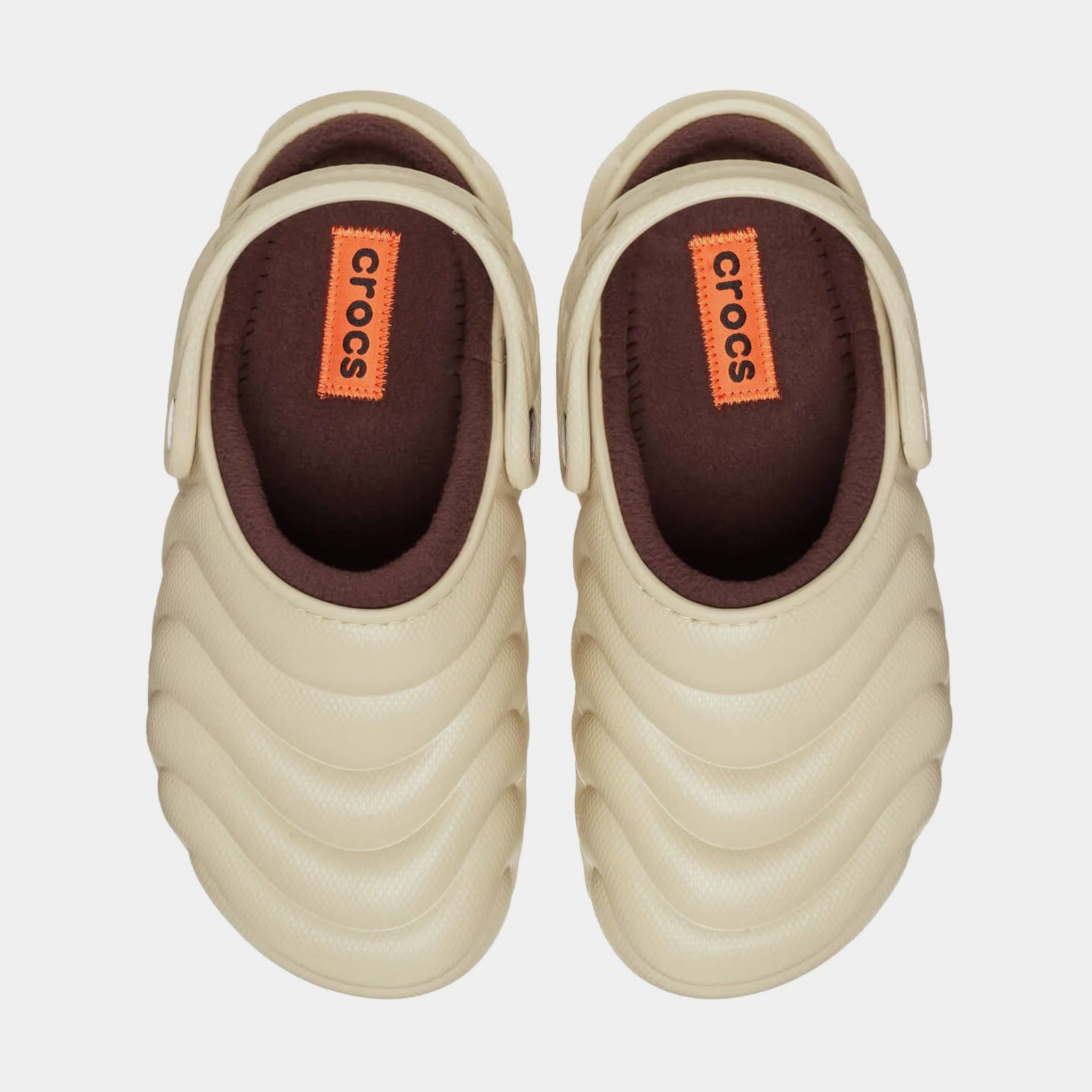 Crocs Classic Lined Overpuffed Clog Mens Sandals Beige Final Sale ...