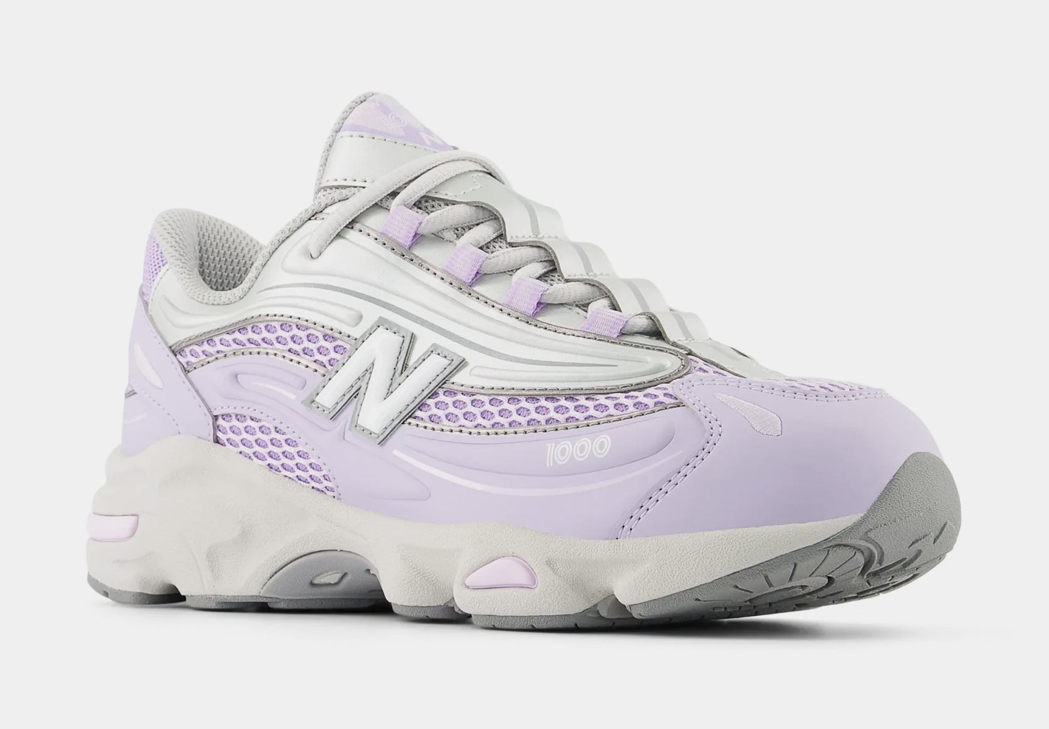 New Balance 1000 Grade School Running Shoes Bright Lavender Silver ...