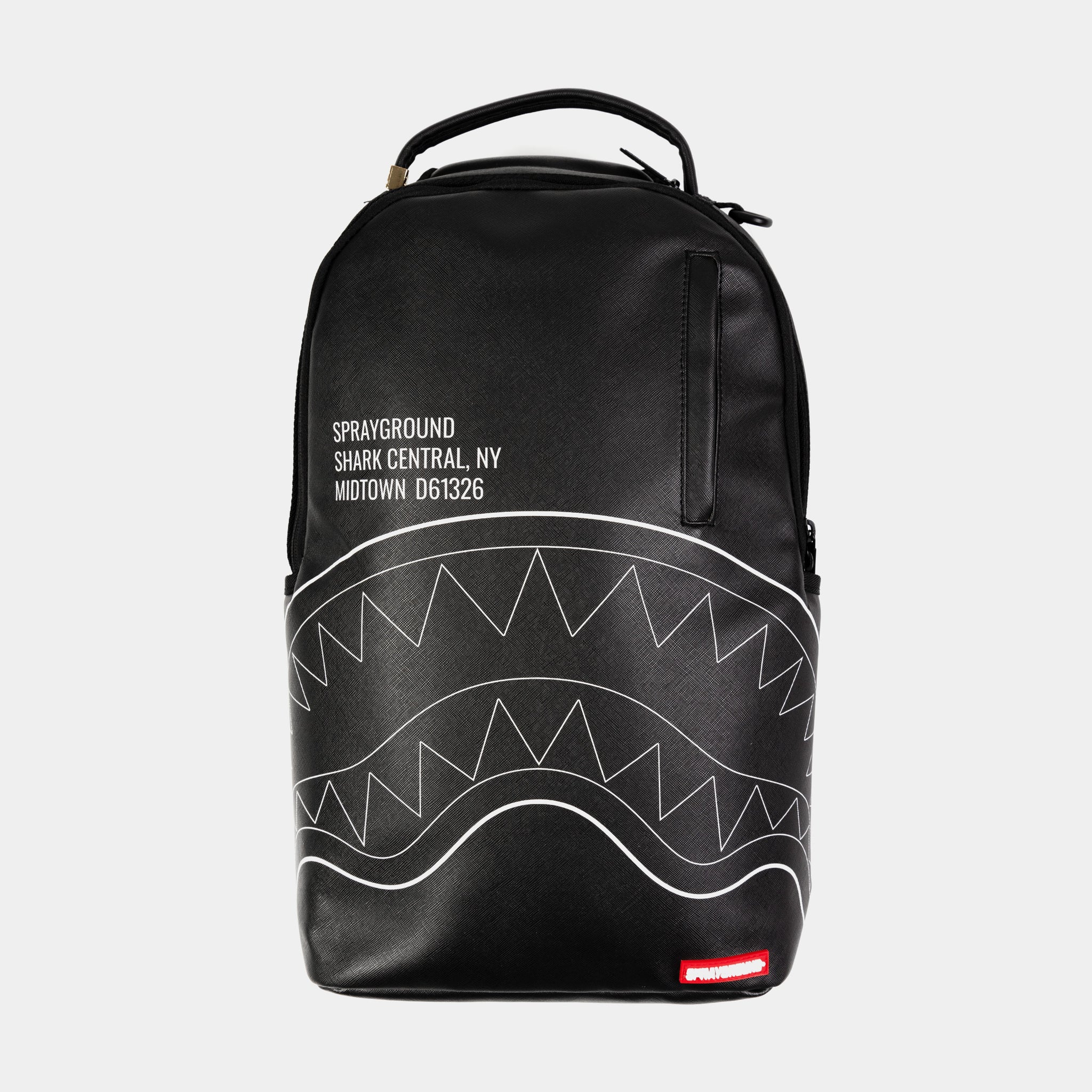 Sprayground Shark Central Mens Backpack Black White 910B6366NSZ – Shoe ...