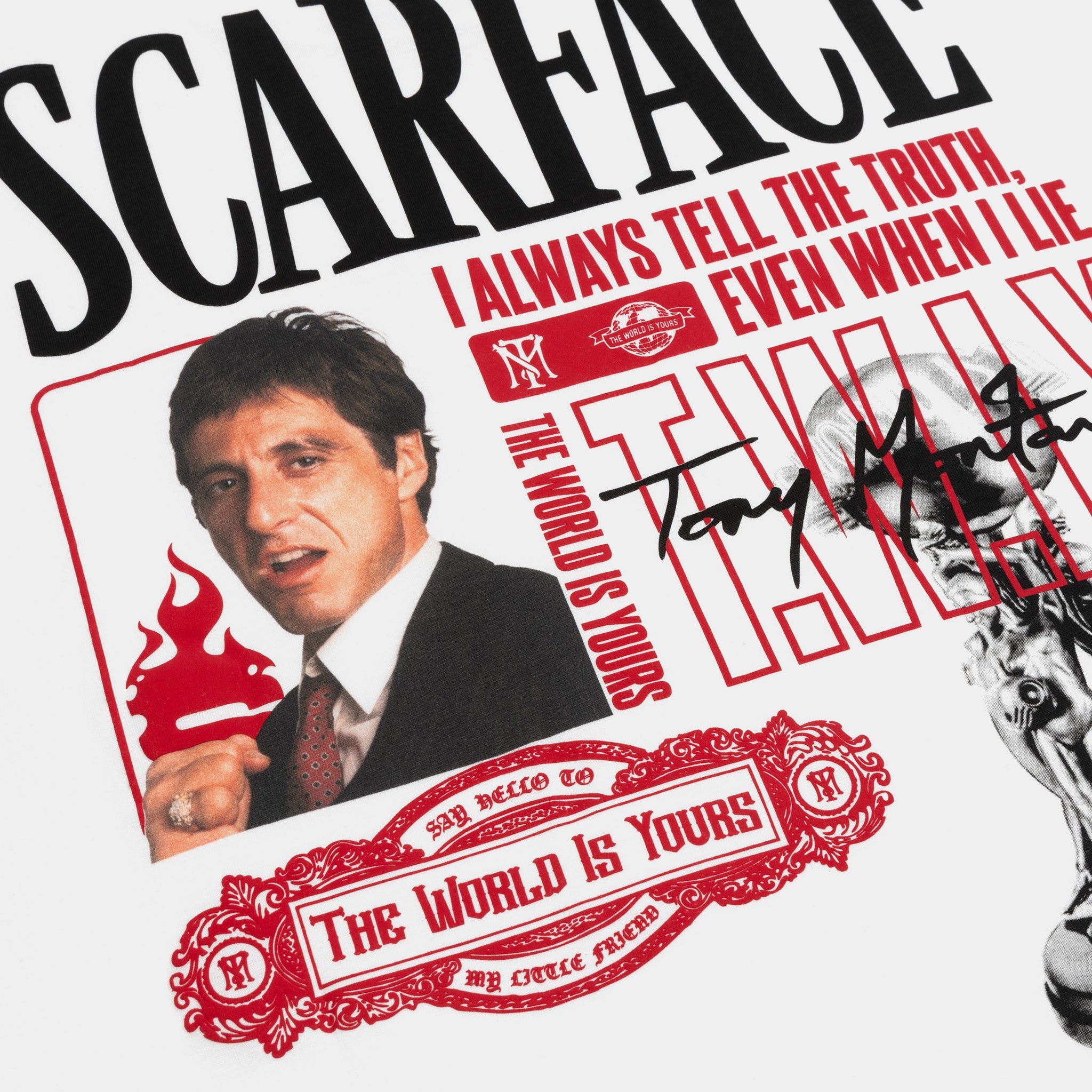 Shoe Palace SP x Scarface The Trophy Mens Short Sleeve Shirt White Red ...