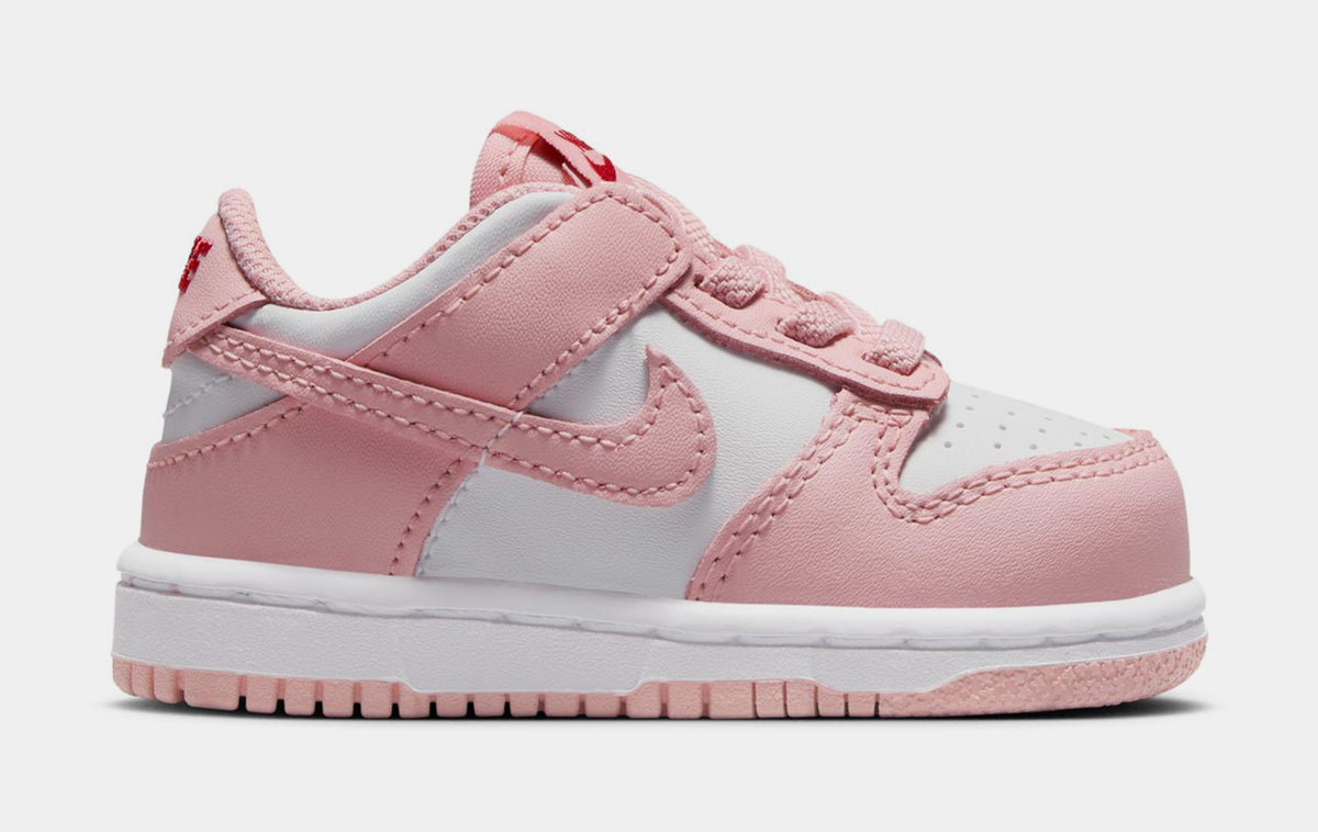 Nike Dunk Low Infant Toddler Lifestyle Shoes White Pomegranate Pink ...