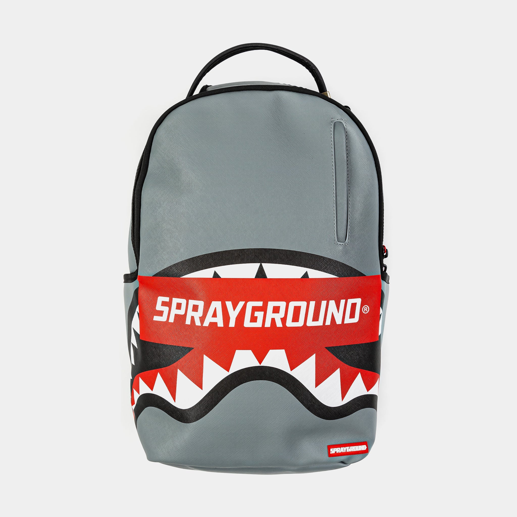 Sprayground Shark Smash Logo Mens Backpack Grey Red 910B6434NSZ – Shoe ...