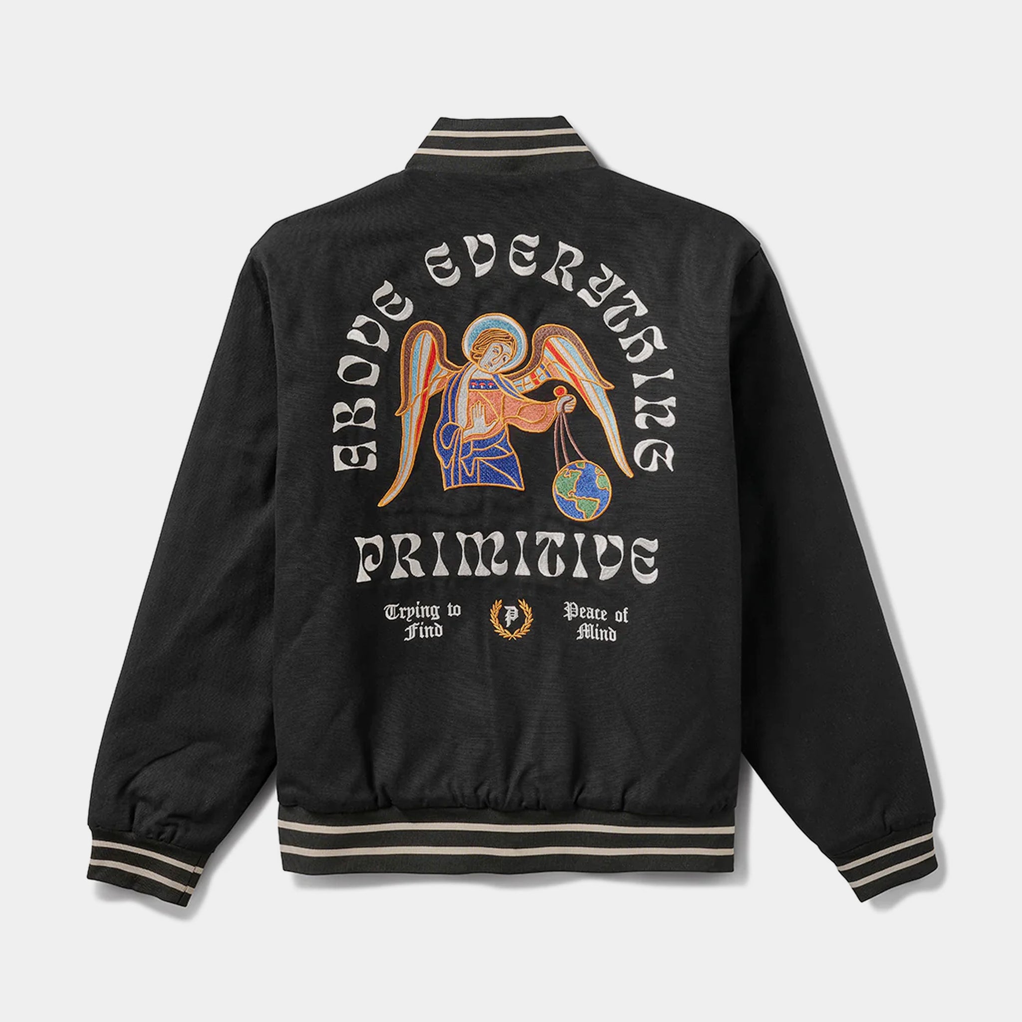 Primitive Savior Bomber Mens Jacket Black Beige PA125102-BLK – Shoe Palace