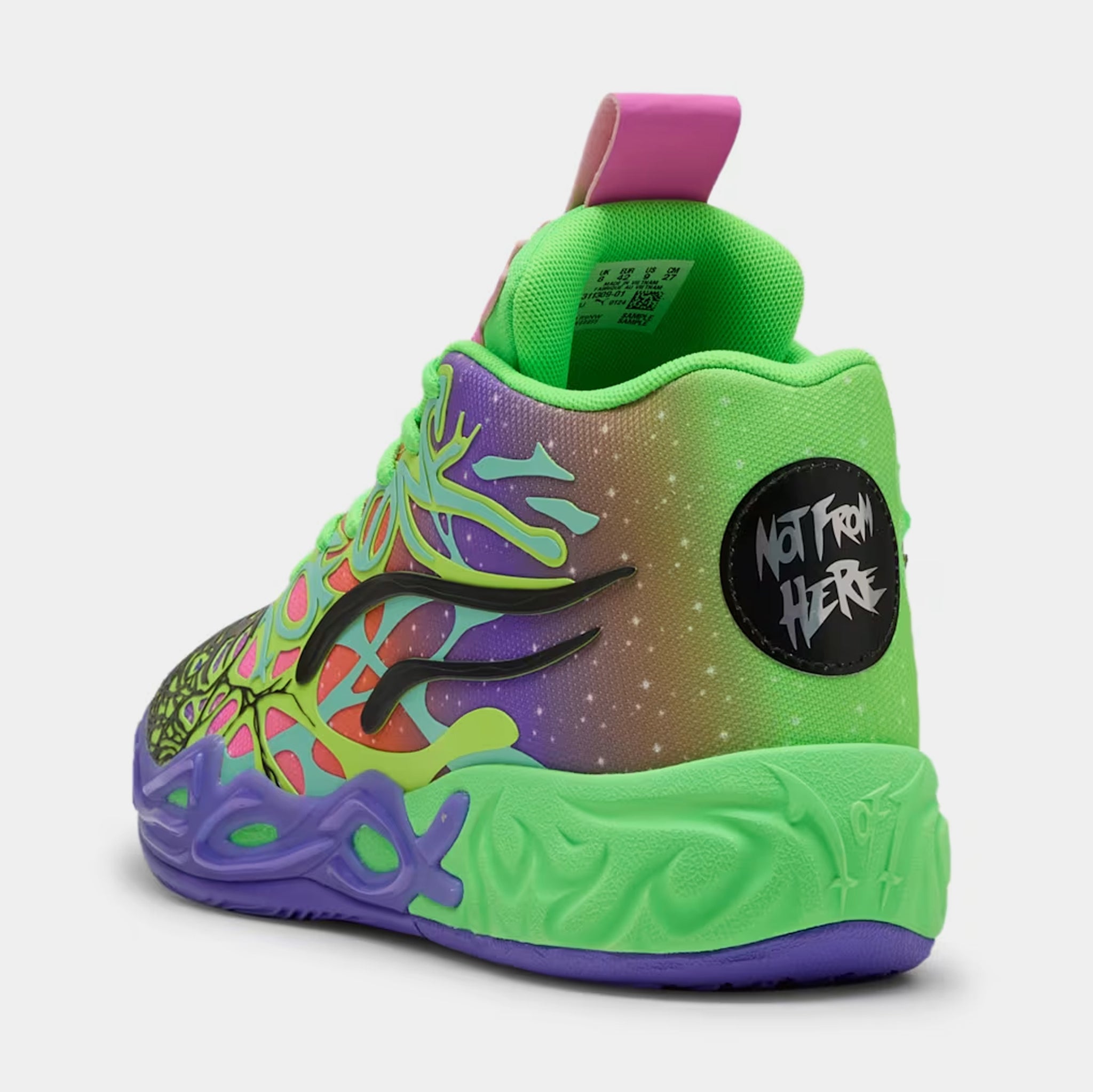 PUMA Puma x LaMelo Ball MB.04 Be You Mens Basketball Shoes Green Purple ...