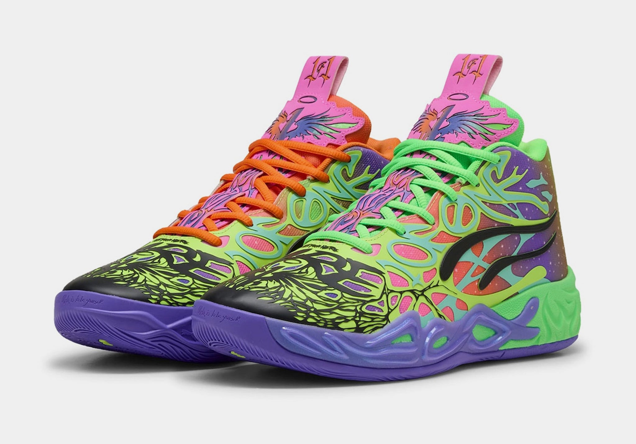 PUMA Puma x LaMelo Ball MB.04 Be You Mens Basketball Shoes Green Purple ...