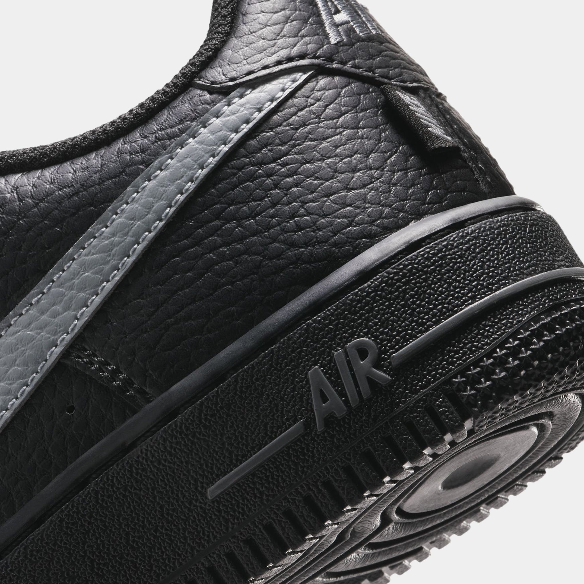 Nike Air Force 1 Low Grade School Lifestyle Shoes Black Smoke Grey ...