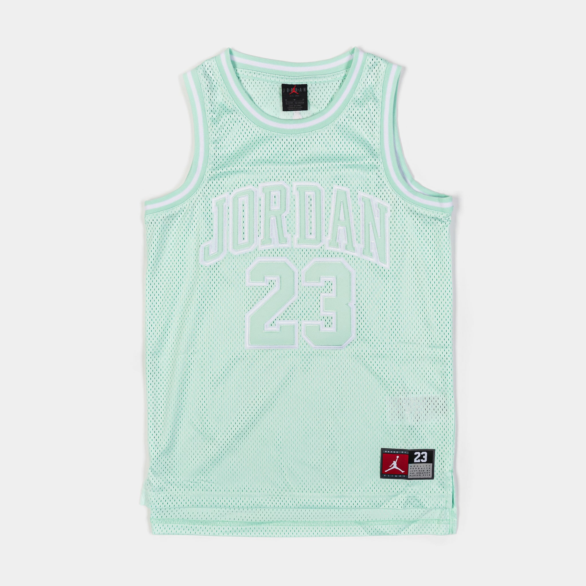 Jordan JDN 23 Grade School Jersey Mint White 95A773-E6D – Shoe Palace