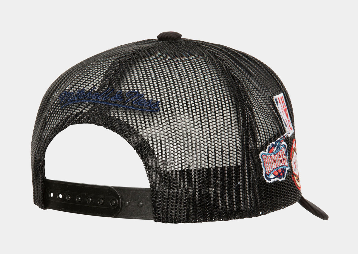 Mitchell & Ness Times Up Houston Rockets Trucker Mens Hat Black Red ...