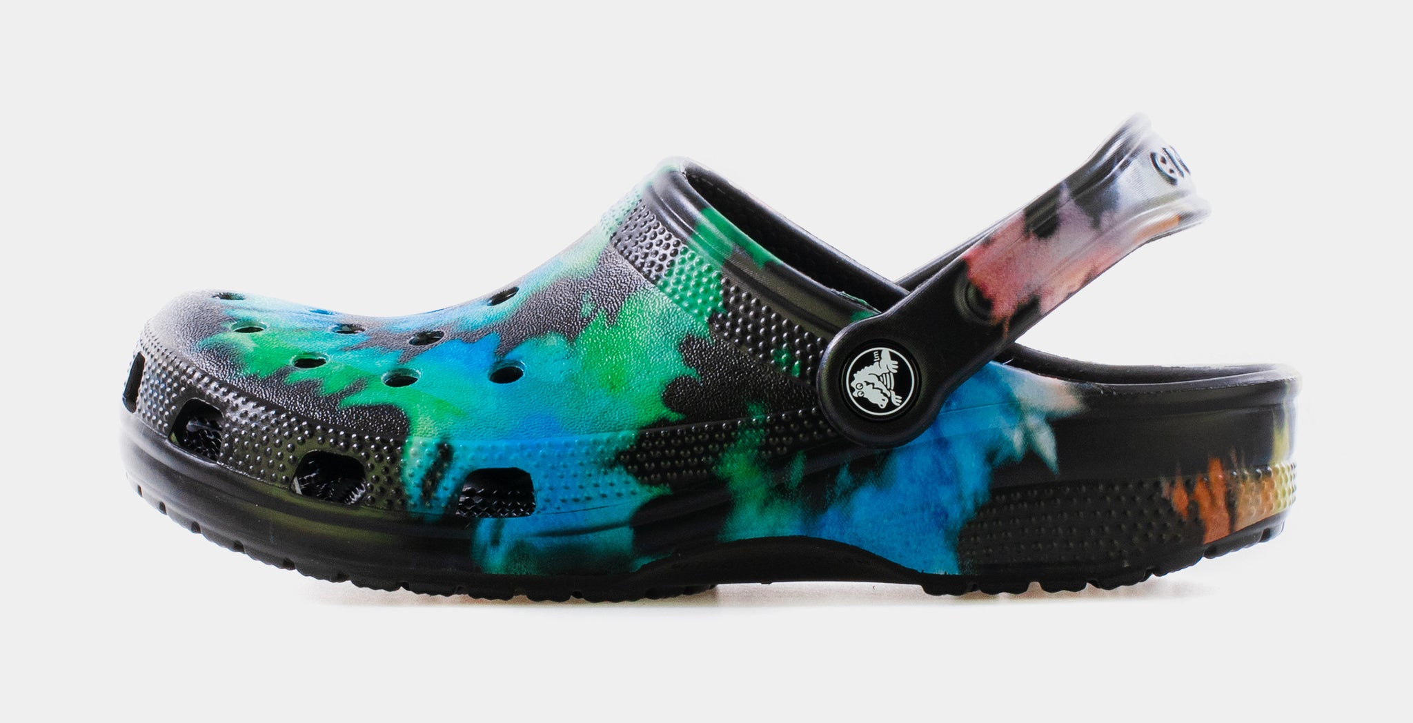 Crocs Classic Tie Dye Clog Mens Sandals Black Multi 205453-0FN – Shoe ...