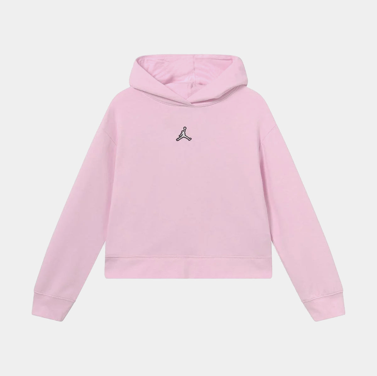 Jordan Essential Boxy Grade School Pullover Hoodie Pink White 45A858 ...