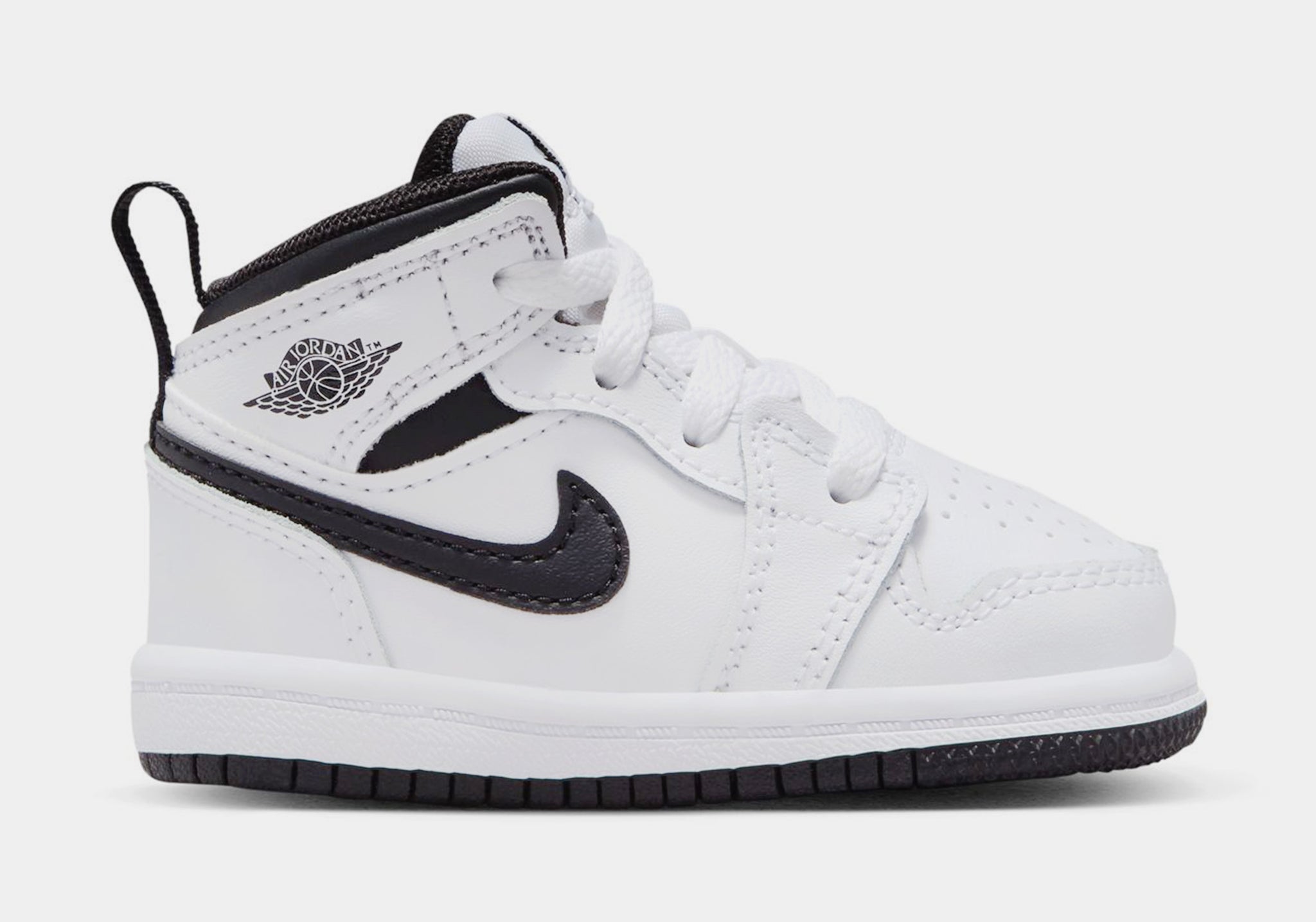 Jordan Air Jordan 1 Mid Infant Toddler Lifestyle Shoes White Black ...
